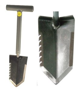 lesche 1v_wwmfg-th18-ser-l mini sampson 18" t-handle shovel with serrated blade