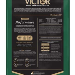 Victor Super Premium Dog Food – Performance Dry Dog Food – 26% Protein for Active Adult Dogs – Includes Glucosamine and Chondroitin for Hip and Joint Health, 40lbs