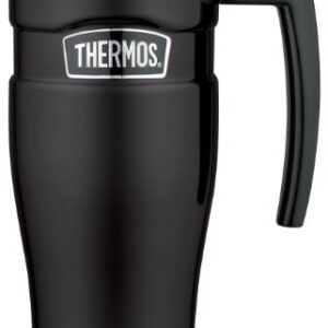 Thermos Stainless King 16 Ounce Travel Mug with Handle, Matte Black, Model Number: SK1000BKT4