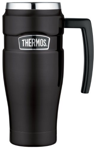 Thermos Stainless King 16 Ounce Travel Mug with Handle, Matte Black, Model Number: SK1000BKT4