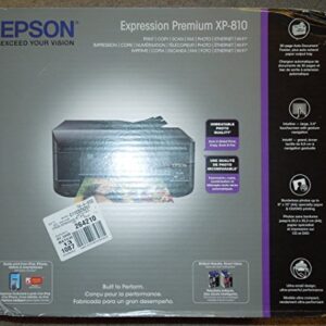 Epson C11CD29201 Expression Premium XP-810 Small Wireless Color Photo Printer with Scanner, Copier and Fax