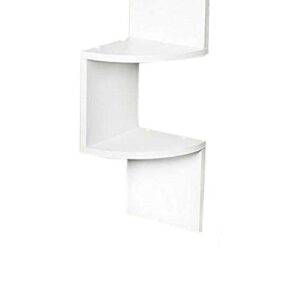 Danya B. XF11035W Large Decorative 5-Tier Corner Floating Wall Mount Display Shelving Unit - White