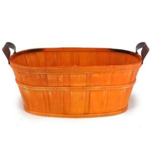 the lucky clover trading woodchip bushel basket, orage