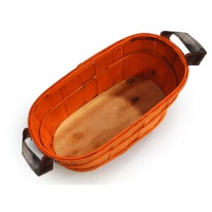 The Lucky Clover Trading Woodchip Bushel Basket, Orage