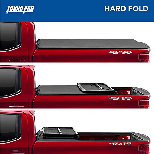 Tonno Pro Hard Fold, Hard Folding Truck Bed Tonneau Cover | HF-158 | Fits 2014 - 2018, 2019 Ltd/Lgcy Chevy/GMC Silverado/Sierra 1500 6' 7" Bed (78.8")