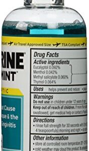 Listerine Cool Mint Antiseptic Mouthwash Travel Size 3.2 Ounces (Pack of 6)