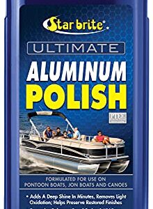 STAR BRITE Ultimate Aluminum Polish - Add a Deep Protective Shine, Remove Light Oxidation & Preserve Restored Finish - Marine Grade for Pontoons, Jon Boats & Canoes (087616)