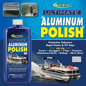 STAR BRITE Ultimate Aluminum Polish - Add a Deep Protective Shine, Remove Light Oxidation & Preserve Restored Finish - Marine Grade for Pontoons, Jon Boats & Canoes (087616)