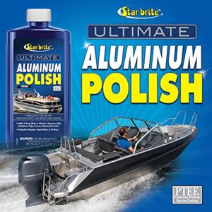 STAR BRITE Ultimate Aluminum Polish - Add a Deep Protective Shine, Remove Light Oxidation & Preserve Restored Finish - Marine Grade for Pontoons, Jon Boats & Canoes (087616)