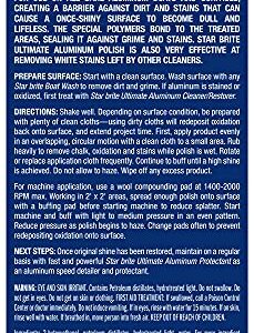 STAR BRITE Ultimate Aluminum Polish - Add a Deep Protective Shine, Remove Light Oxidation & Preserve Restored Finish - Marine Grade for Pontoons, Jon Boats & Canoes (087616)