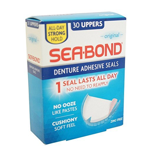 SEA-BOND Denture Adhesive Seals Uppers Original, 30 Each (Pack of 4)