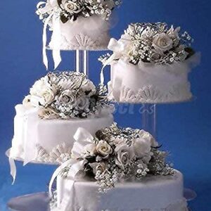 4 Tier Clear Spiral Cascade Wedding Cake Stand (Style 400-A)