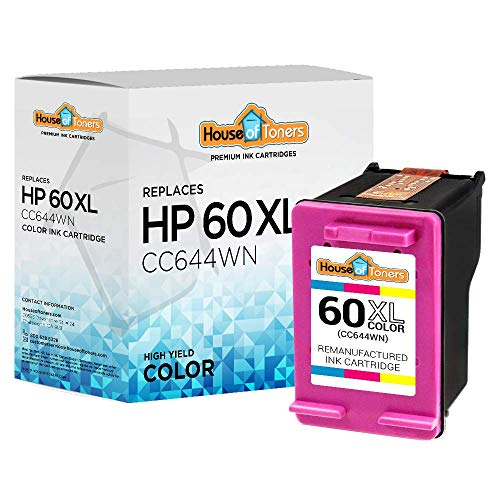 Houseoftoners Remanufactured Ink Cartridge for HP 60XL for HP PhotoSmart C4780 C4795 C4680 C4650 D110 D110a DeskJet F4480 F4280 F4580 D2530 D2545 D2680 (1 Color) [Does Not Read Ink Level]