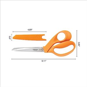 Fiskars Crafts 8190 RazorEdge Fabric Shears, 9-Inch,Orange