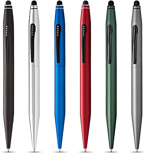 Cross Tech2 Refillable Ballpoint Pen, Medium Ballpen With Stylus, Includes Premium Gift Box - Satin Black