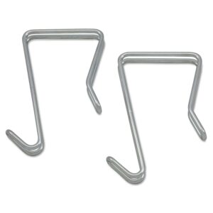 alera alech1sr 0.5 in. x 3.13 in. x 4.75 in. single-sided partition steel garment hook - silver (2/pack)