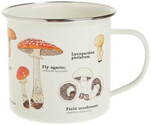 gift republic gr270058 mushroom enamel mug, multi, 500 milliliters