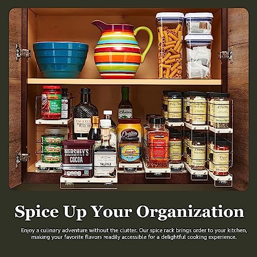 Vertical Spice - 23x2x11 DC - Spice Rack and Storage Organizer Drawer - Cabinet Mounted - Size: 5.75" Width x 10.75" Height x 10.6" Depth - Made In USA