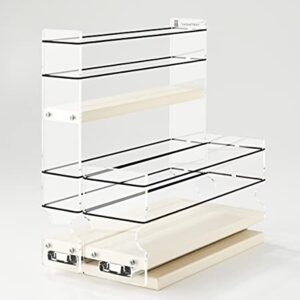 Vertical Spice - 23x2x11 DC - Spice Rack and Storage Organizer Drawer - Cabinet Mounted - Size: 5.75" Width x 10.75" Height x 10.6" Depth - Made In USA