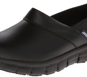 Skechers for Work Women's Relaxed Fit Slip Resistant Work Shoe, Black, 8 M US