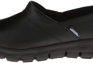 Skechers for Work Women's Relaxed Fit Slip Resistant Work Shoe, Black, 8 M US