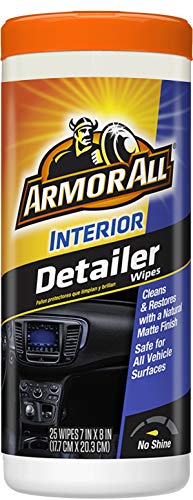 Armor All Car Protectant Wipes, Car Interior Cleaning Wipes for Cars, Trucks & Motorcycles, 25 Count Each, 150 Wipes Total (Pack of 6)