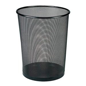 office depot metro mesh wire wastebasket, black, 22351