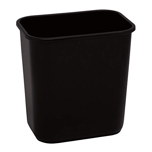 Highmark Wastebasket, 3.25 Gallons, 12 1/4in.H x 8 1/2in.W x 12in.D, Black, WB0193