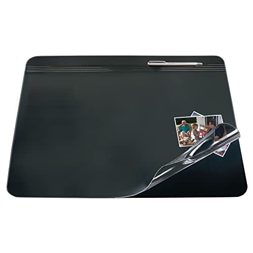 Office Depot Overlay Desk Pad, 19in. x 24in., Black/Clear, 48174-OD