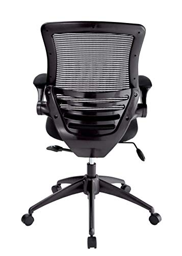 Realspace® Calusa Mesh Mid-Back Chair, Black