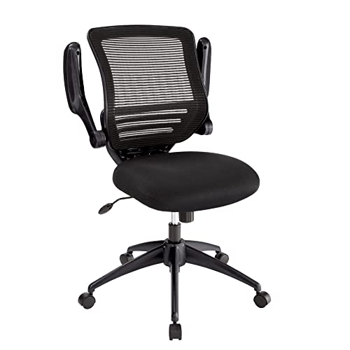 Realspace® Calusa Mesh Mid-Back Chair, Black