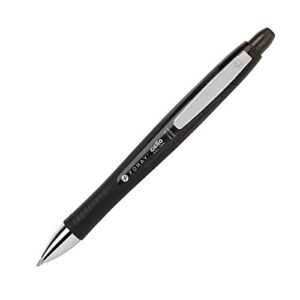 Office Depot Super Comfort Grip Retractable Gel Pens, Medium Point, 0.7 mm, Black Barrel, Black Ink, Pack of 12