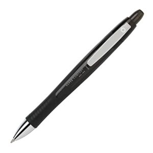 Office Depot Super Comfort Grip Retractable Gel Pens, Medium Point, 0.7 mm, Black Barrel, Black Ink, Pack of 12