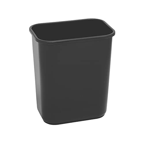 Highmark Wastebasket, 7 Gallons, 14 1/2in.H x 10 1/2in.W x 15 1/4in.D, Black, WB0189