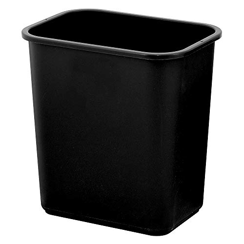 Highmark Wastebasket, 7 Gallons, 14 1/2in.H x 10 1/2in.W x 15 1/4in.D, Black, WB0189