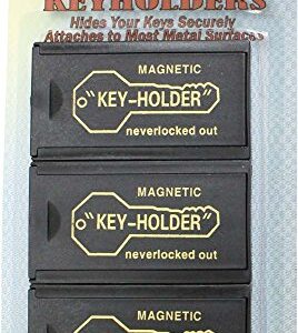 TRUVUE 3 Pack Magnetic Key Holders for Hiding Spare Keys | Size 3" X 1.75" X 0.5" Each | Rust Resistant & Weather Resistant Case | Great for Hiding Keys and Small Objects to Metal Surfaces