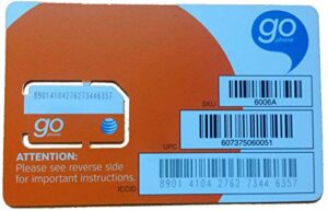 at&t 6006a prepaid go phone pre-paid 4g sim card