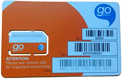 AT&T 6006A Prepaid Go Phone Pre-Paid 4G Sim Card