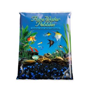 pure water pebbles aquarium gravel, 5-pound, midnight glo