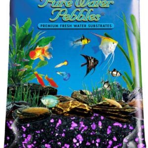 Pure Water Pebbles Aquarium Gravel, 5-Pound, Blackberry Glo