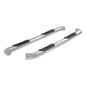 aries 204045-2 3-inch round polished stainless steel nerf bars, no-drill, select chevrolet silverado, gmc sierra 1500, 2500, 3500 hd