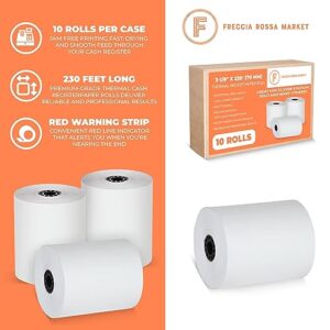 3 1/8 x 230 Thermal Paper Receipt Cash Register Rolls POS Printer Paper Epson tm-t88v and more BPA Free 48 GSM (10 ROLLS)