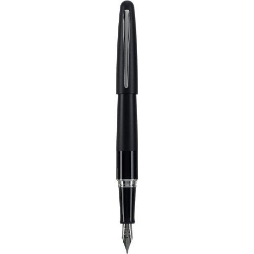 Pilot Metropolitan Collection Fountain Pen, Black Barrel, Classic Design, Medium Nib, Black Ink (91117)