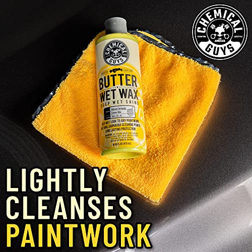 Chemical Guys WAC_201_16 Butter Wet Wax, Deep Wet Shine for Cars, Trucks, SUVs, RVs & More, 16 fl oz, Banana Scent