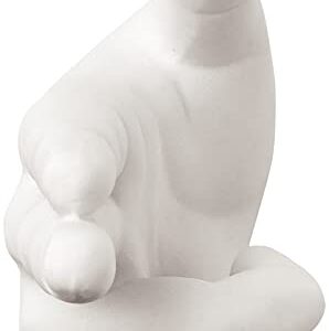 Interior Illusions Plus II00019 Bang Hand Décor, 8" deep, White