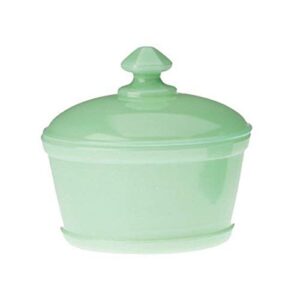 jadeite round butter dish / tub