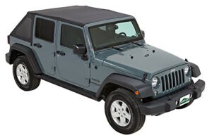 pavement ends by bestop 56843-35 black diamond frameless sprint top for 2010-2017 jeep wrangler unlimited