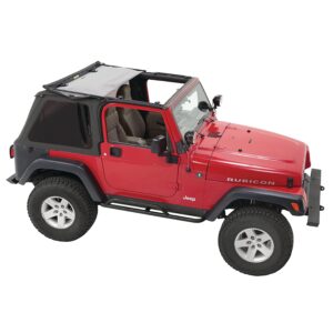 pavement ends by bestop 56840-35 black diamond frameless sprint top for 1997-2006 jeep wrangler