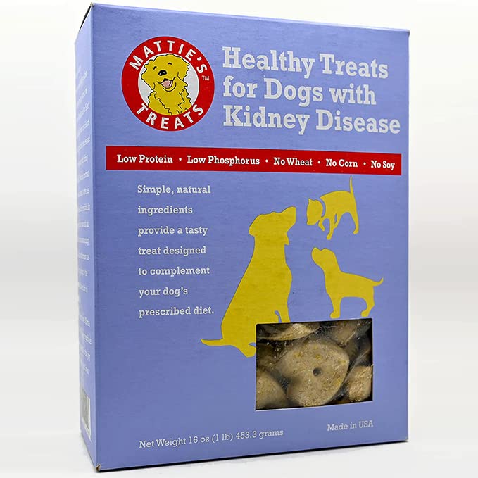 Mattie's Treats: 1 Pound Box; Low Protein, Low Phosphorus, Low Sodium Dog Treats