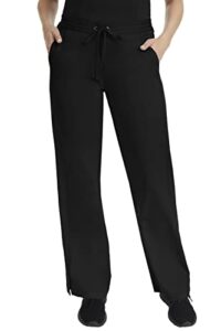 healing hands scrub pants for women 2 pocket elastic back drawstring pant purple label 9095 taylor black m